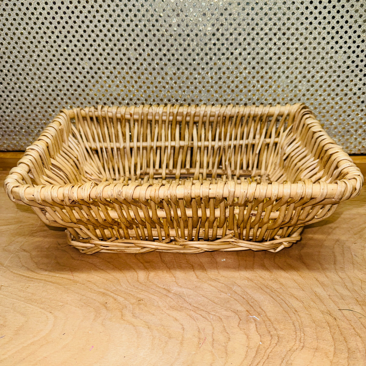 Woven Stick-Weave Rectangular Basket| Mountain Man Vail