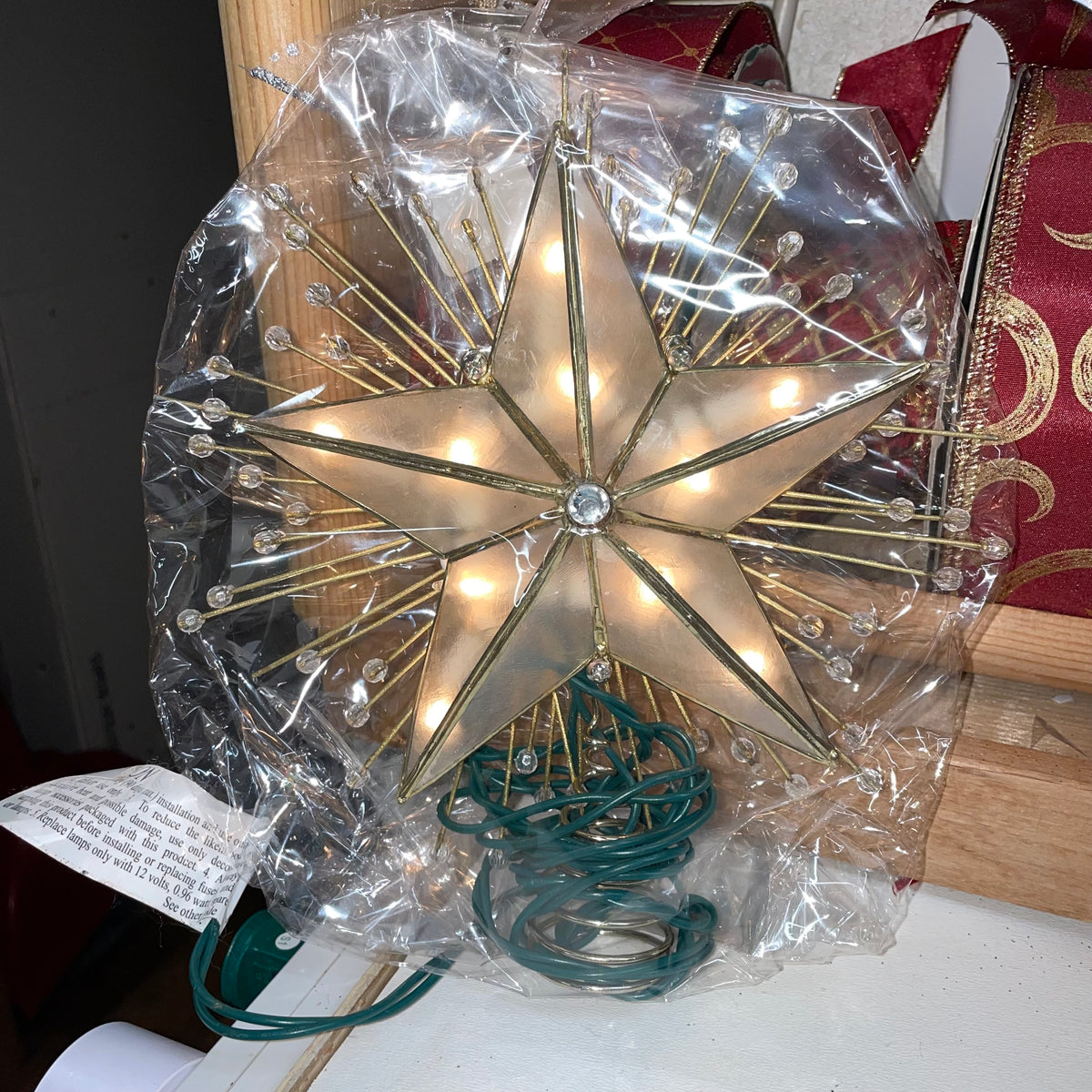 Light-up Gold Star Tree Topper| Mountain Man Vail